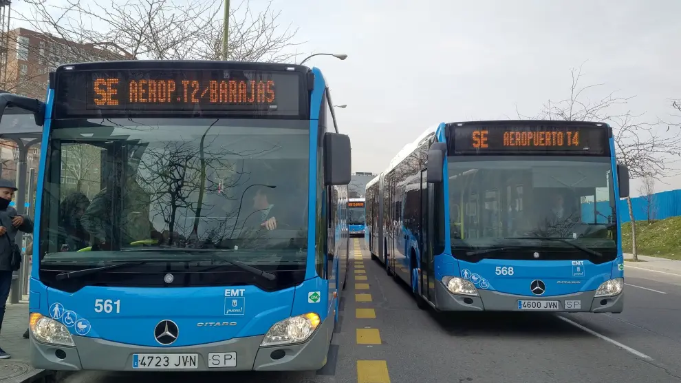 La EMT mueve casi 1,5 millones de viajeros al aeropuerto de Barajas durante las obras de la L8 ...