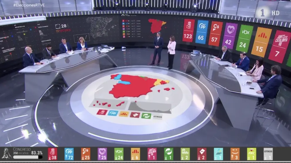 Así ha revolucionado RTVE su tradicional noche electoral: público en ...