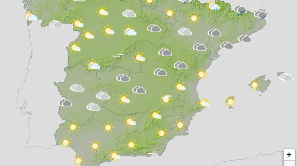 Descenso térmico casi generalizado este viernes y fuerte viento en el norte