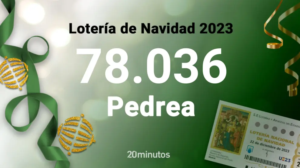 78036, número premiado con 1000 euros en la pedrea de la Lotería de ...