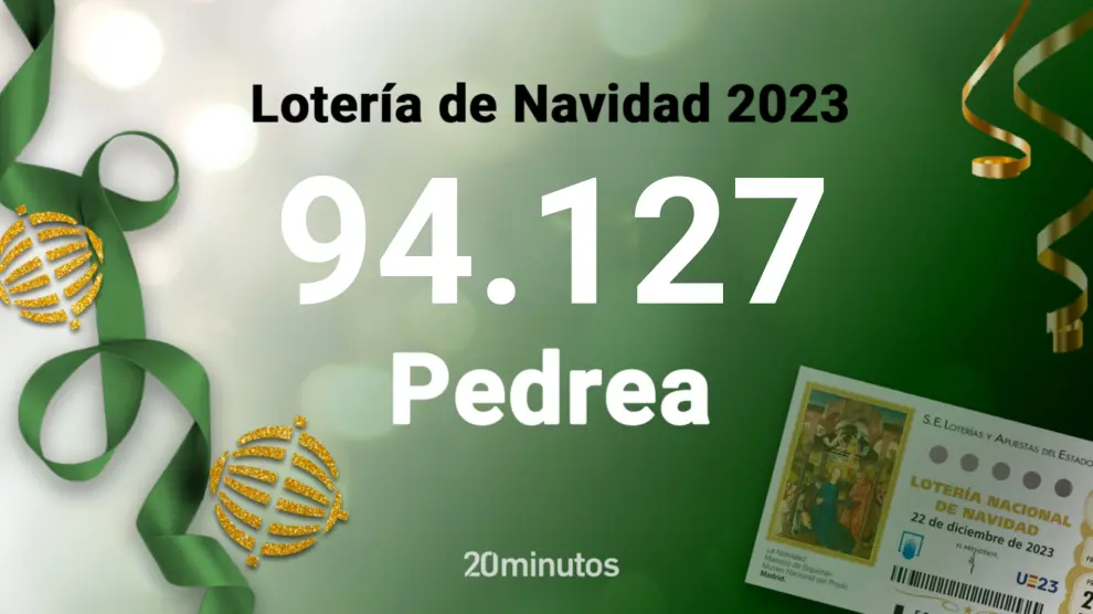 El 94127, número agraciado en la pedrea de la Lotería de Navidad y ...