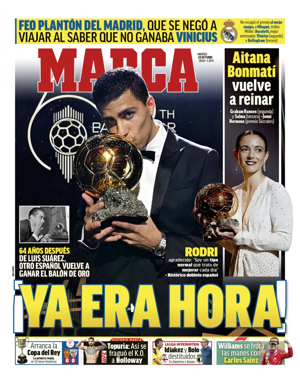 Fotos: "¡Ya era hora!", "Ganó el fútbol"...: el Balón de Oro más español y la rabieta de ...