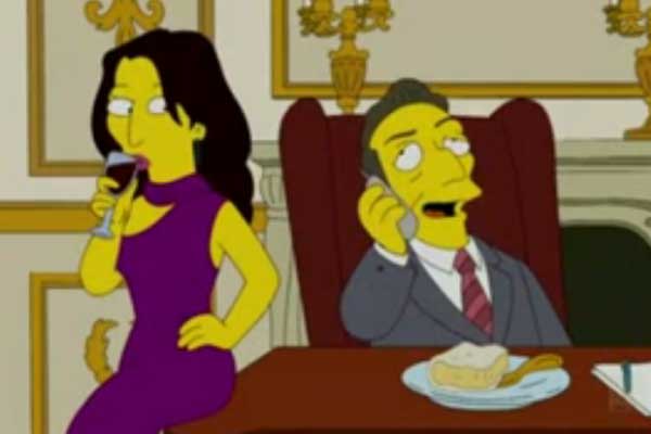 Nicolas Sarkozy y Carla Bruni ya tienen sus personajes en 'Los Simpsons'