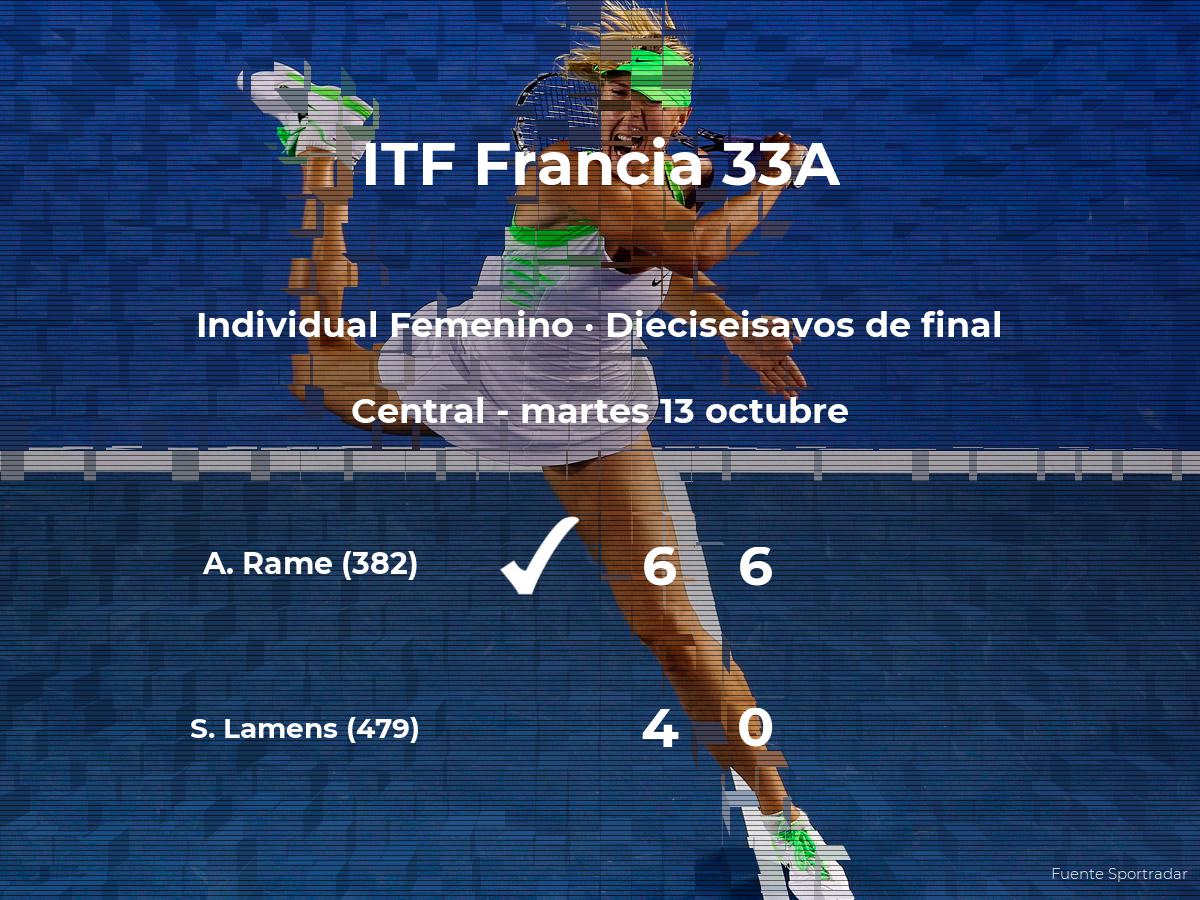 Resultados de tenis en directo: partido Alice Rame - Suzan Lamens en ...