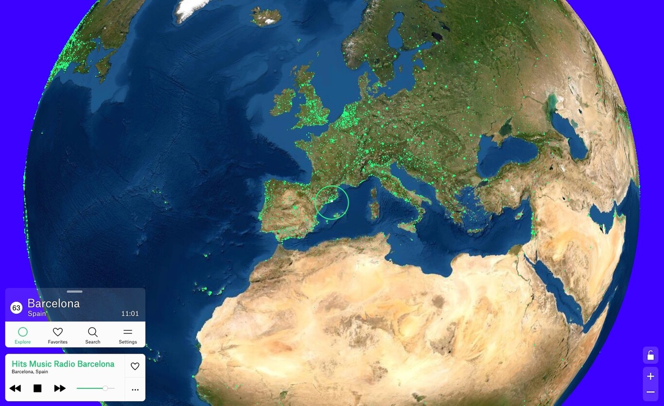 Este mapa te permite localizar cualquier emisora de radio del planeta ...