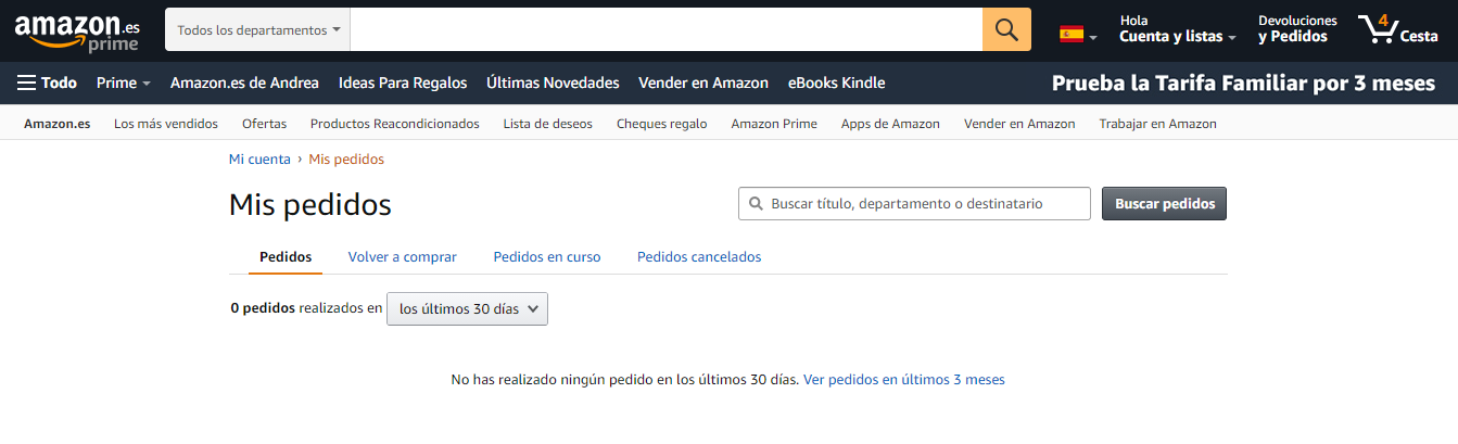 Cómo puedo consultar mi historial de compras en Amazon