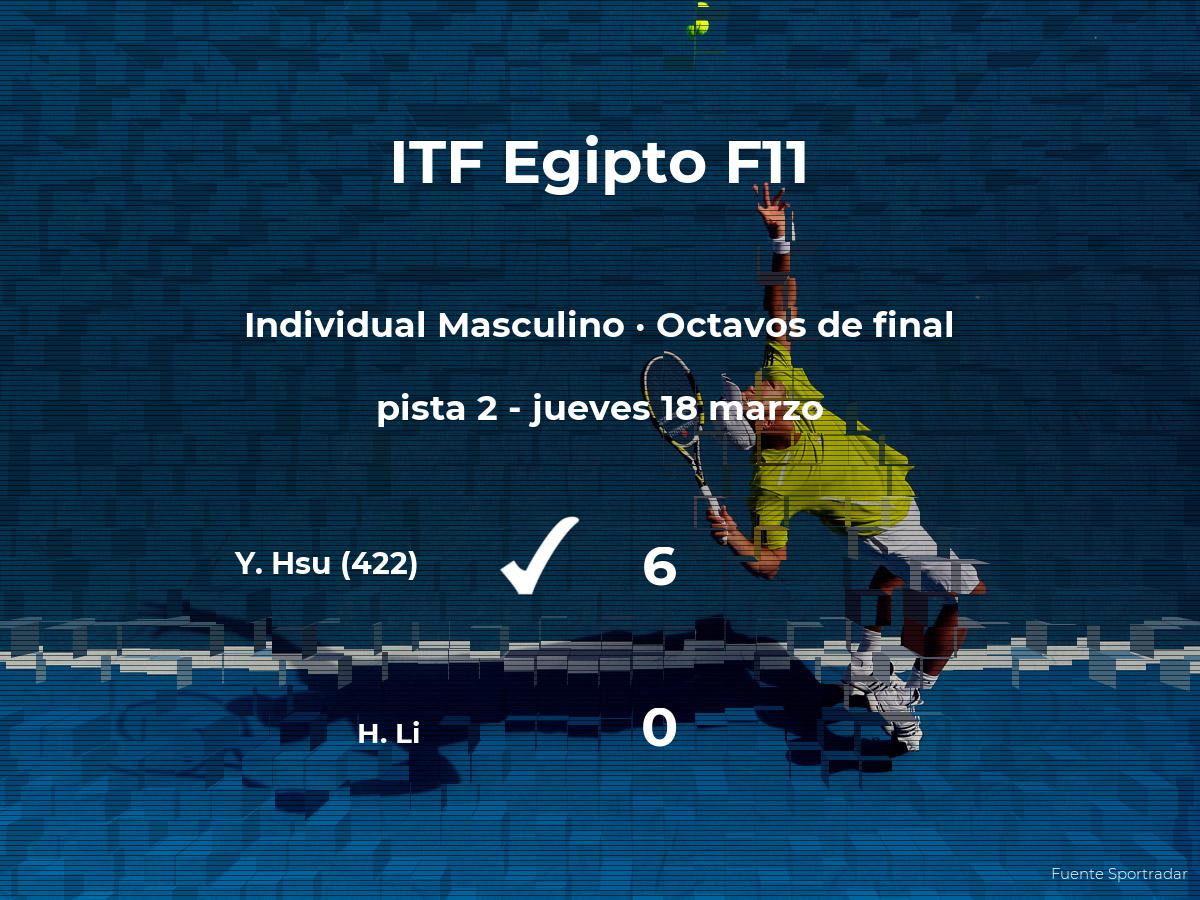 Resultados de tenis en directo: partido Yu Hsiou Hsu - Hanwen Li en ITF ...