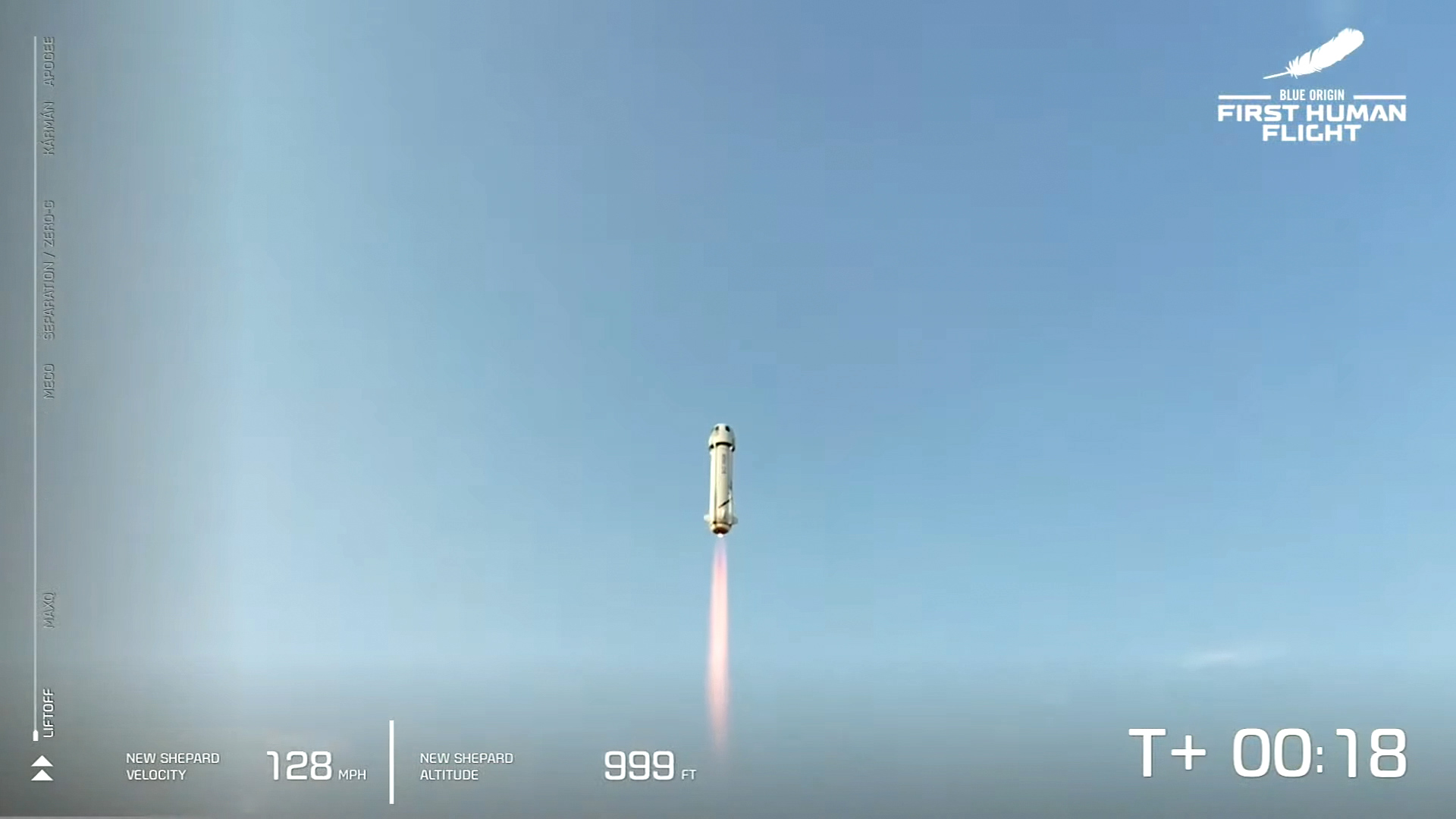 Un cohete de la empresa de Jeff Bezos se estrella tras el despegue