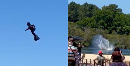 Cae desde más de 15 metros cuando volaba con el 'jetpack' que él mismo ...