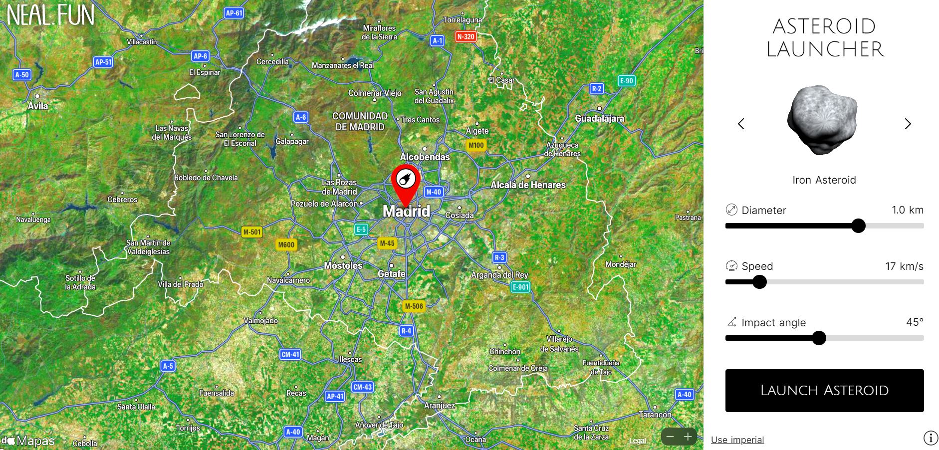 Lanzan un nuevo simulador de asteroides que te permite arrasar el mundo ...