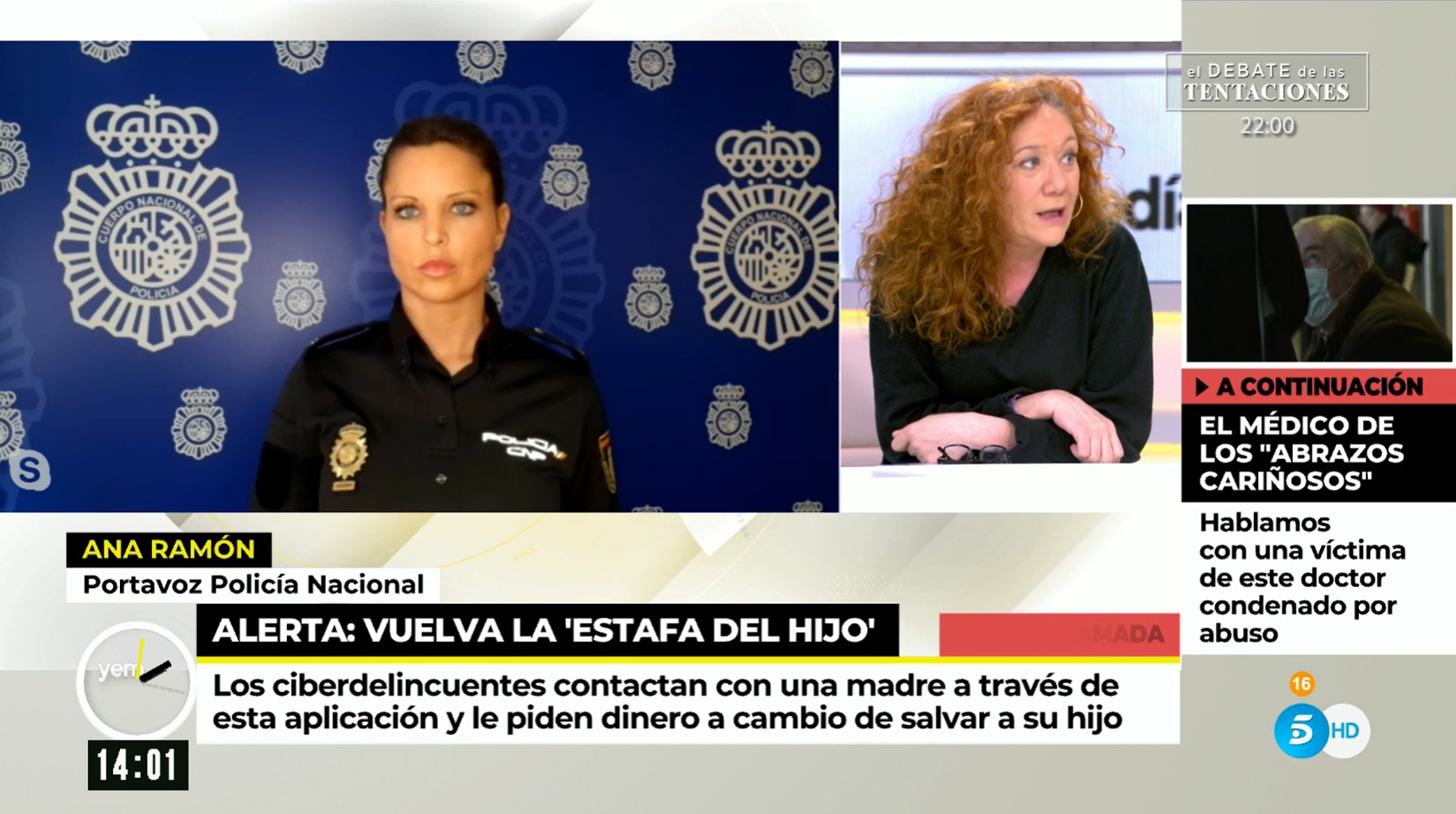 'Ya es mediodía' alerta de la 'estafa del hijo' y Cristina Fallarás ...