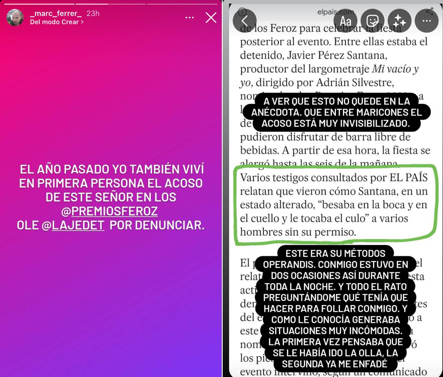 El director de cine Marc Ferrer revela que "vivió en primera persona el ...