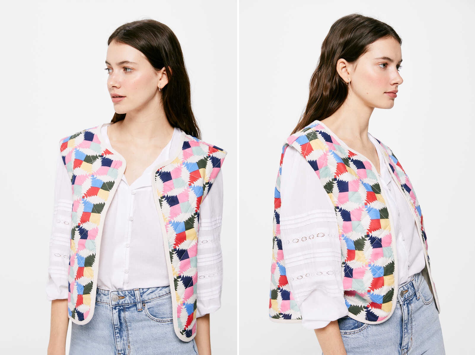 Del acolchado al estampado reino: tres chalecos rebajados para lucir la prenda de la temporada