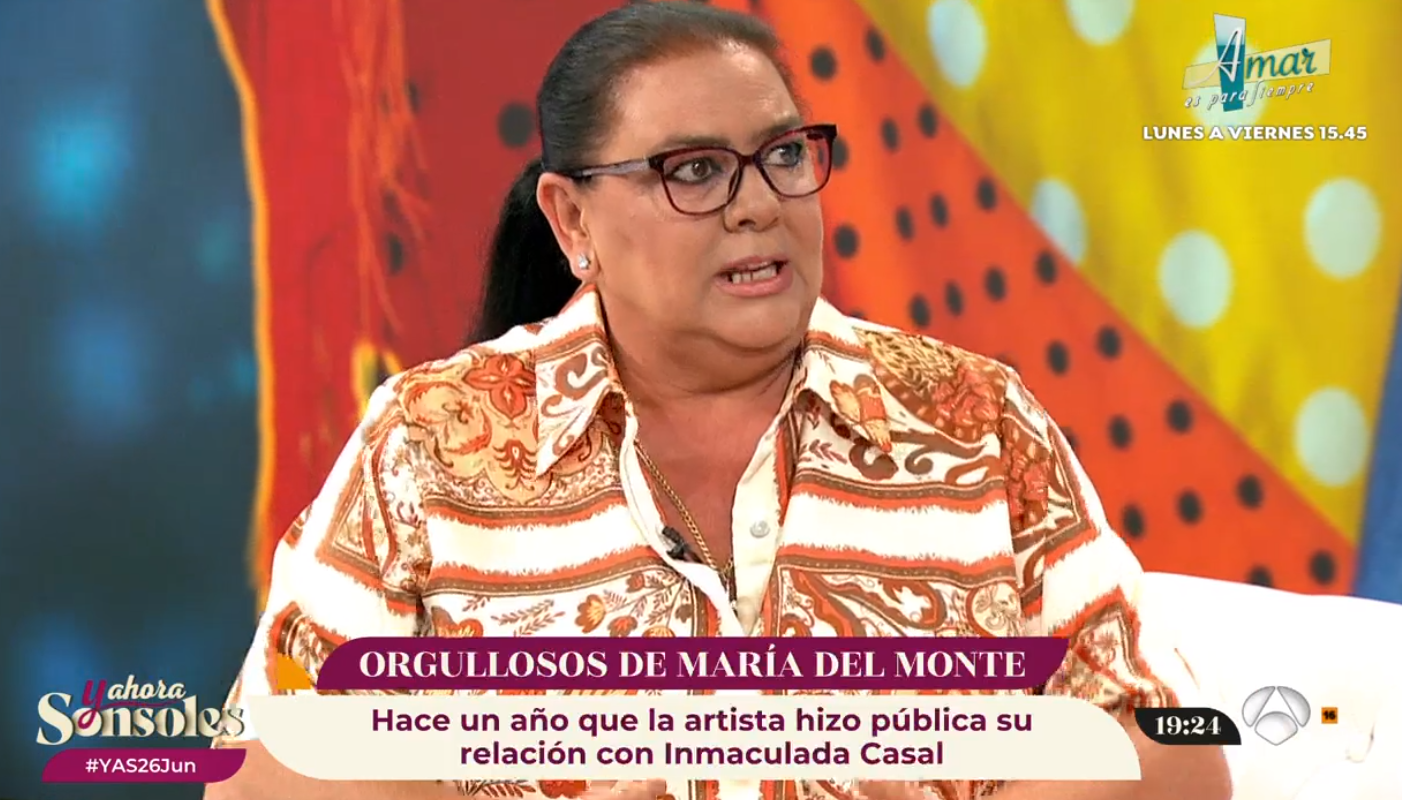 'Y ahora Sonsoles': María del Monte habla un año después de su famosa ...