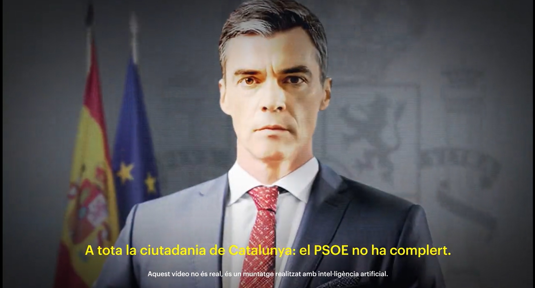 Junts publica un vídeo de Pedro Sánchez creado con IA: "El PSOE no ha cumplido, no os hemos ...