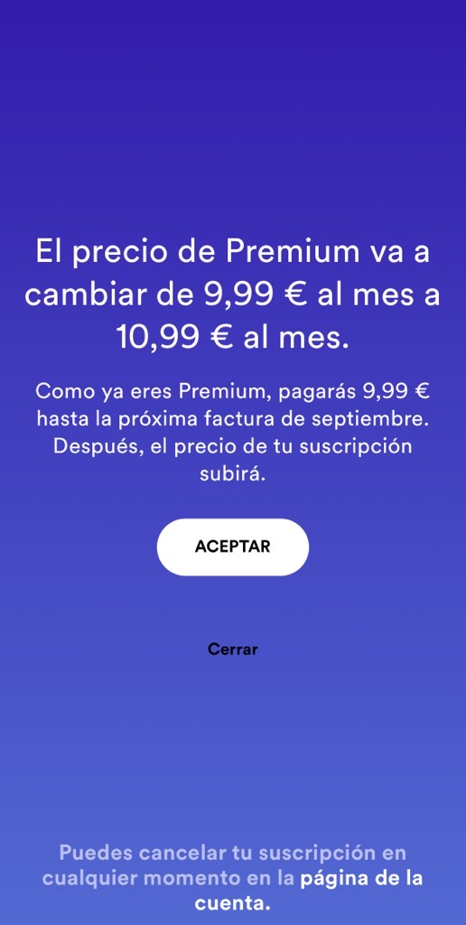 Spotify anuncia una subida del precio de las suscripciones Premium
