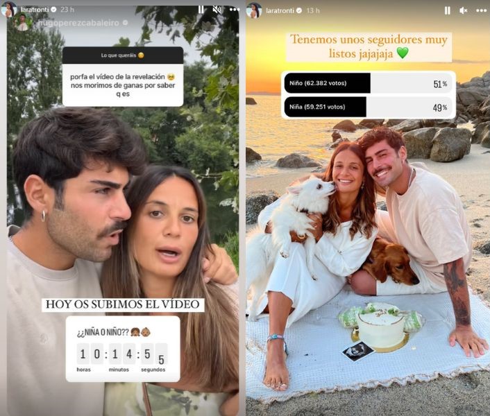 Lara Tronti y Hugo Pérez, de 'La Isla de las Tentaciones' anuncian el sexo de su bebé