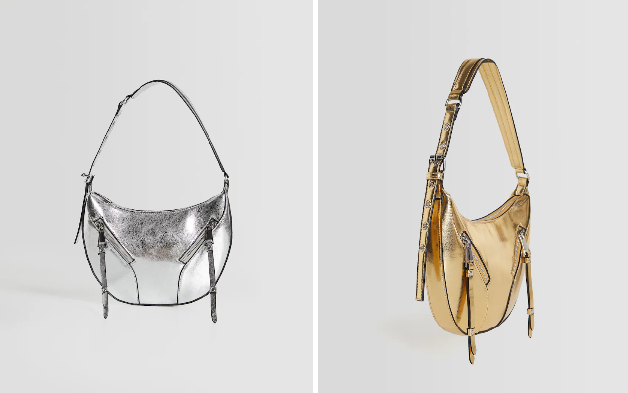 Georgina se suma a la tendencia de los bolsos metalizados: cinco ...