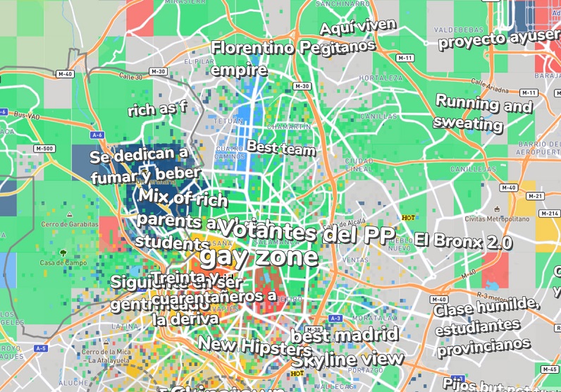 El Google Maps que muestra con humor la realidad de los barrios de Madrid