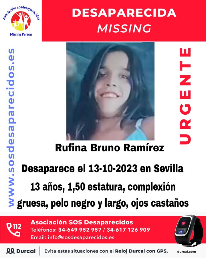 Buscan a una chica de 13 años desaparecida desde este viernes en Sevilla