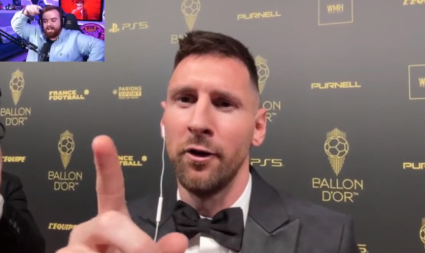 El enfado de Leo Messi con Ibai Llanos en la gala del Balón de Oro: "No ...