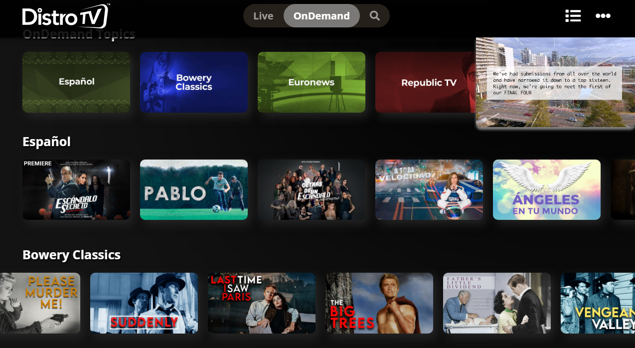 DistroTV, la alternativa gratis a las plataformas de pago: más de 150 ...