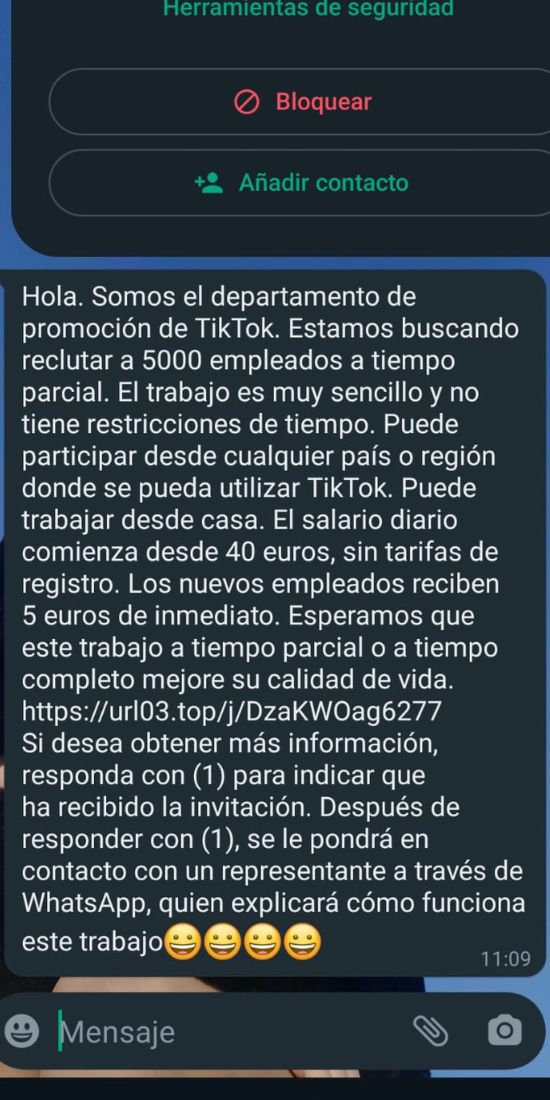 La estafa de la oferta de trabajo de TikTok: en qué consiste y cómo evitarla
