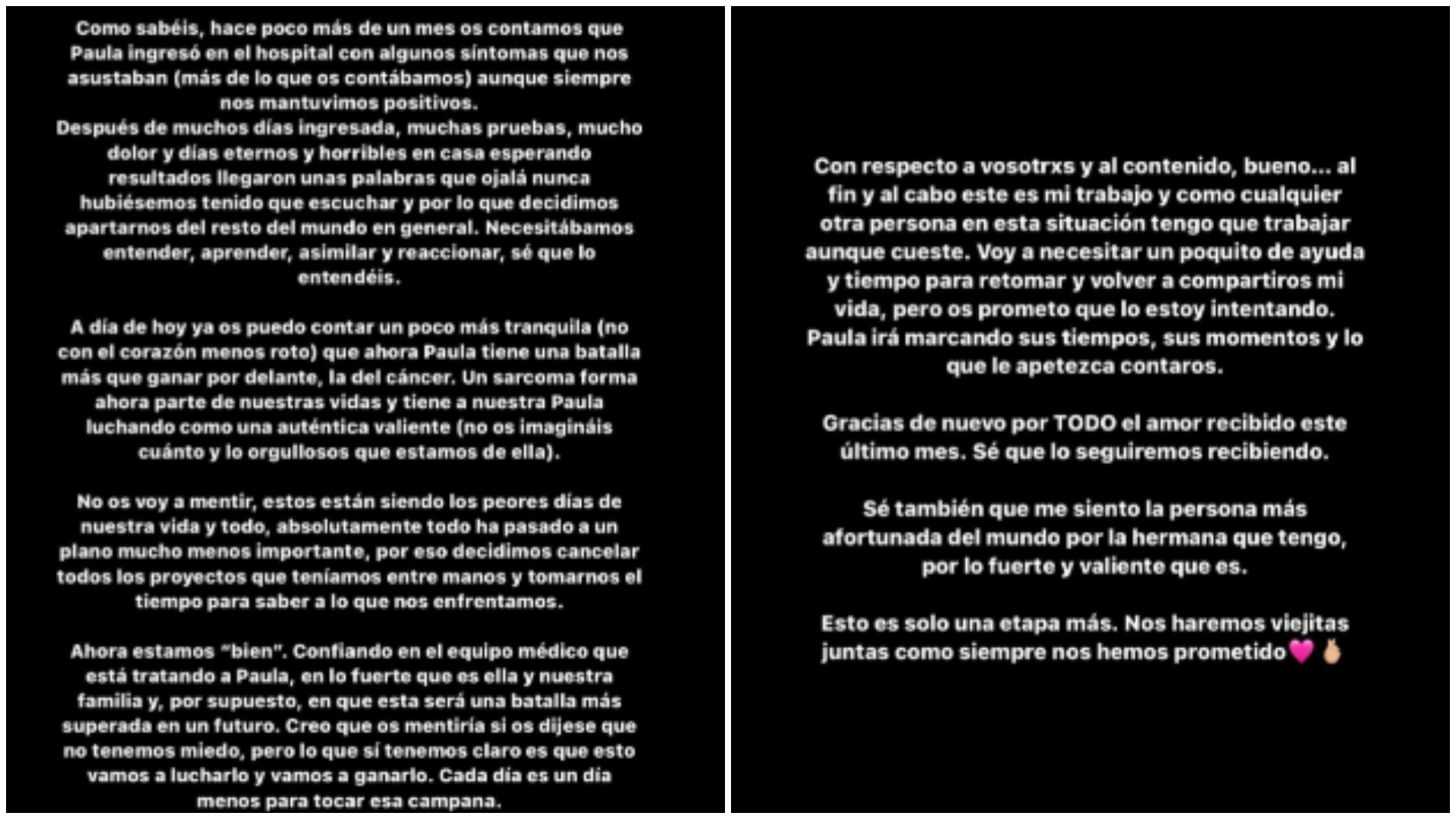 La 'influencer' Sara Cisneros revela que su hermana Paula, con Síndrome ...