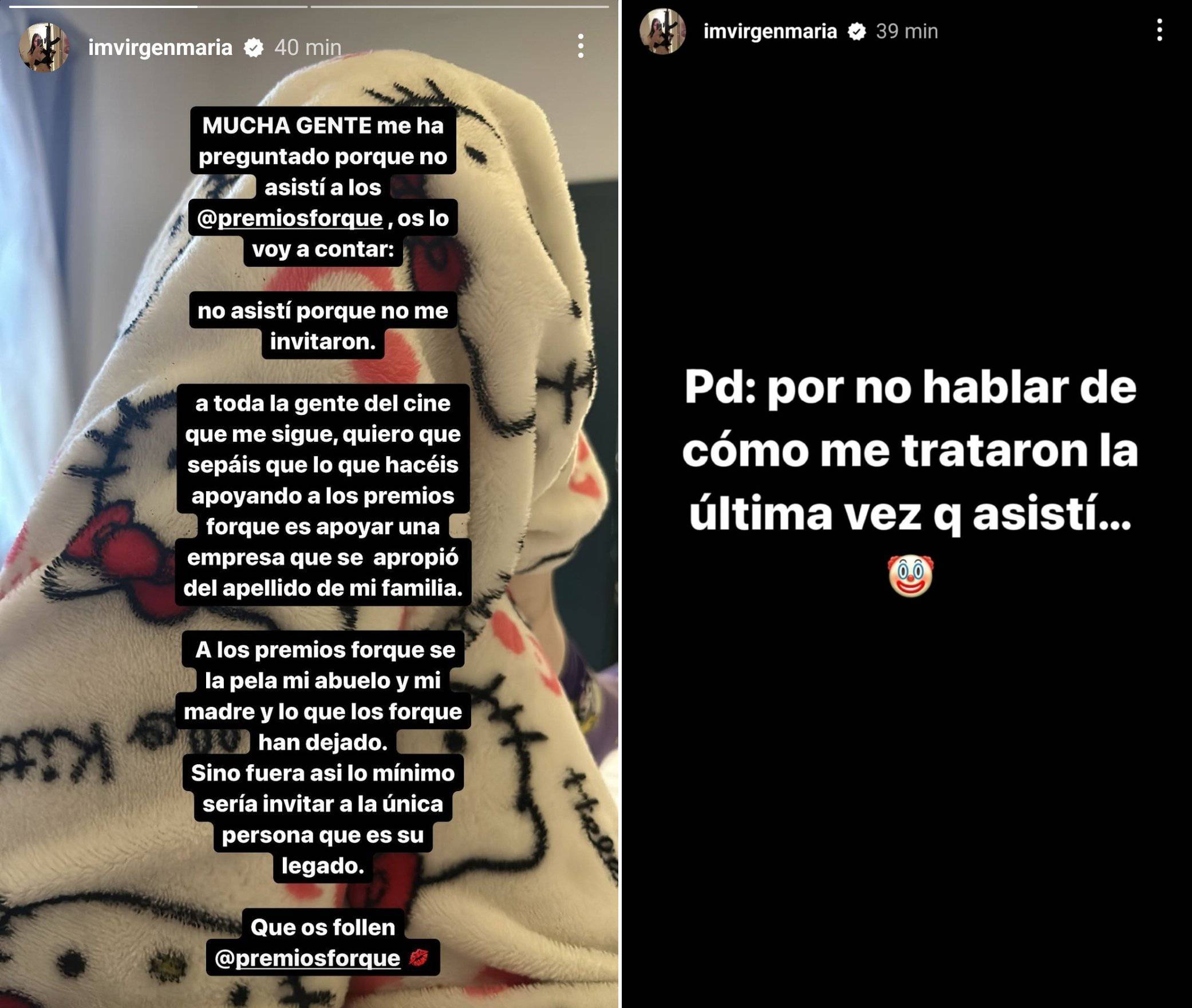 Virgen María, hija de Verónica Forqué, revela por qué no fue a los ...