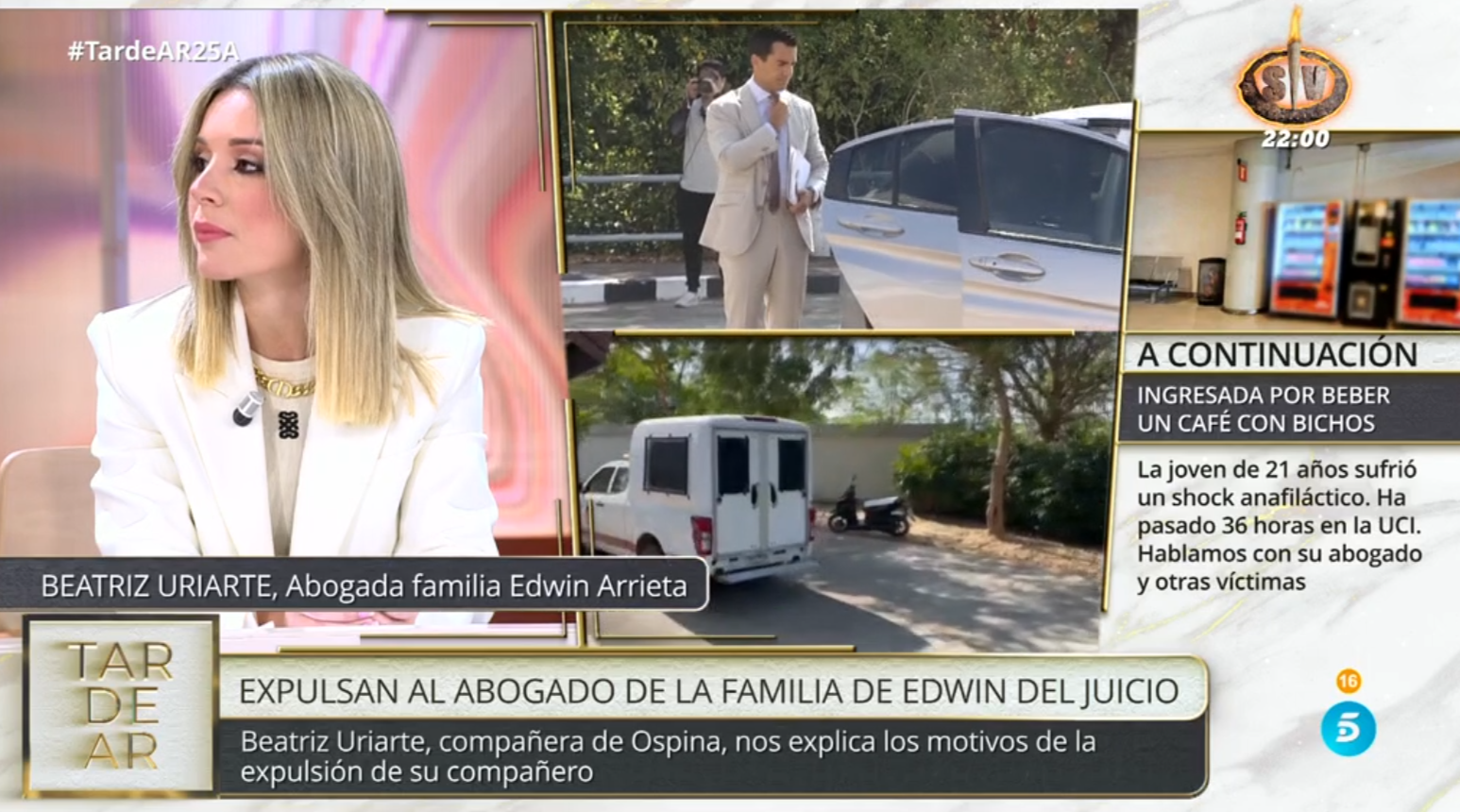 'TardeAR' explica por qué el abogado de Edwin Arrieta ha abandonado la sala del juicio el día ...