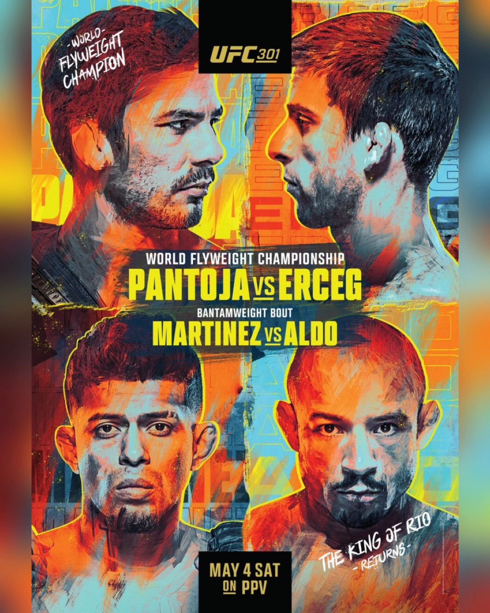 Horario y dónde ver UFC 301: Alexandre Pantoja vs Steve Ercej