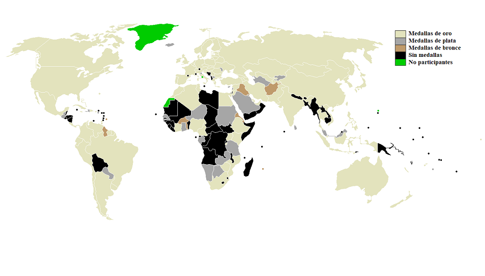 Cuáles son los países con más medallas en los Juegos Olímpicos