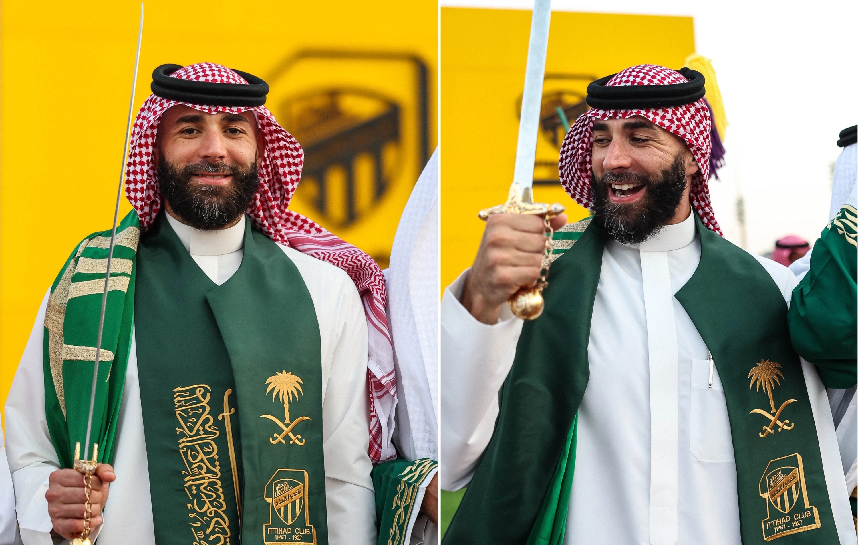 Karim Benzema celebra el día nacional saudí con un 'look' tradicional