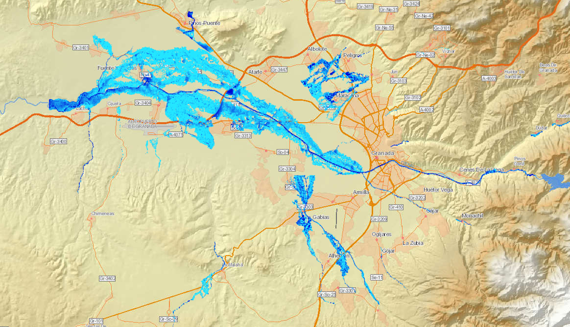 Consulta cuáles son las zonas inundables de mayor riesgo de Andalucía
