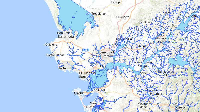 Estos son los municipios y las zonas inundables de Cádiz