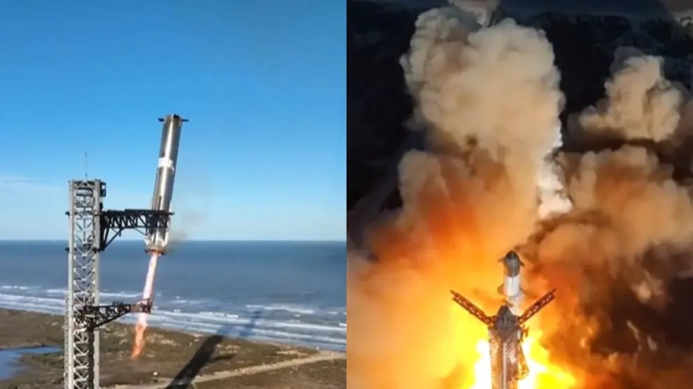 SpaceX casi alcanza el éxito: atrapa al propulsor Super Heavy con ...