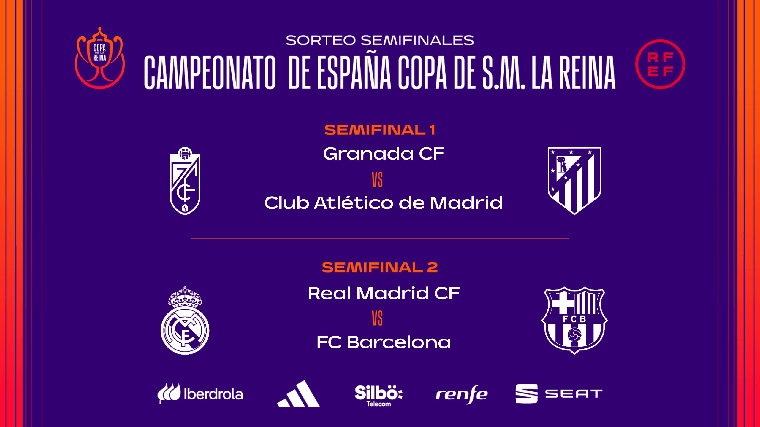 Real Madrid-FC Barcelona y Granada-Atlético, semifinales de la Copa de ...