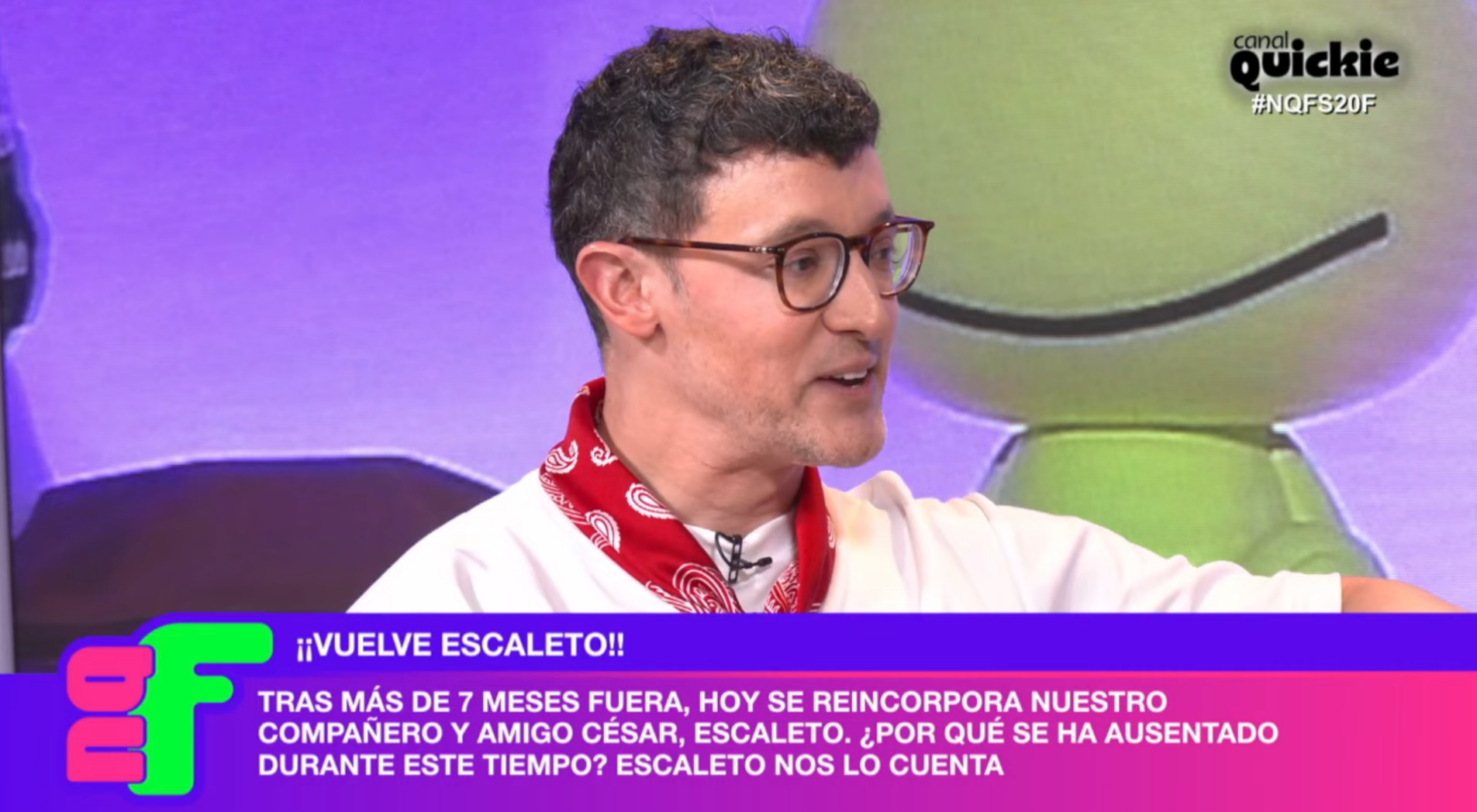 Escaleto reaparece en 'Ni que fuéramos' y explica el motivo de su ...