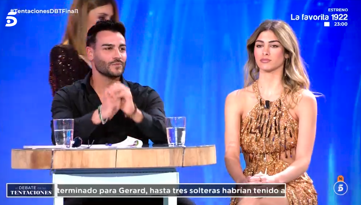 Alba, muy enfadada con Gerard en el debate de 'La isla de las tentaciones' tras descubrir que ...