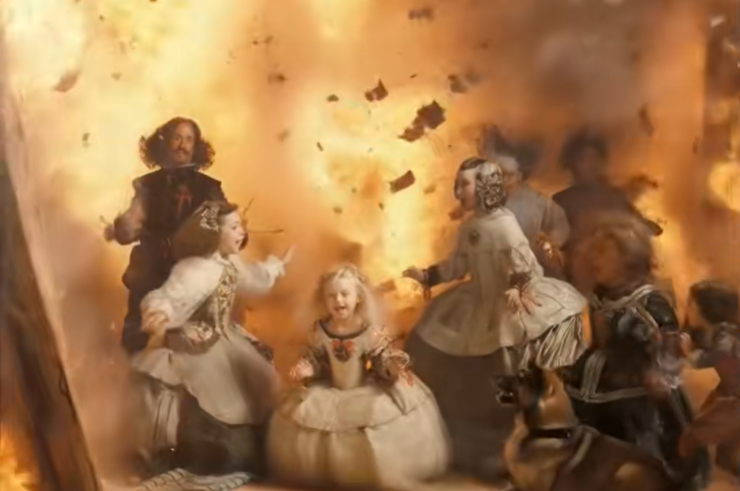 'Las Meninas' explotando: un artista da vida a cuadros clásicos con IA