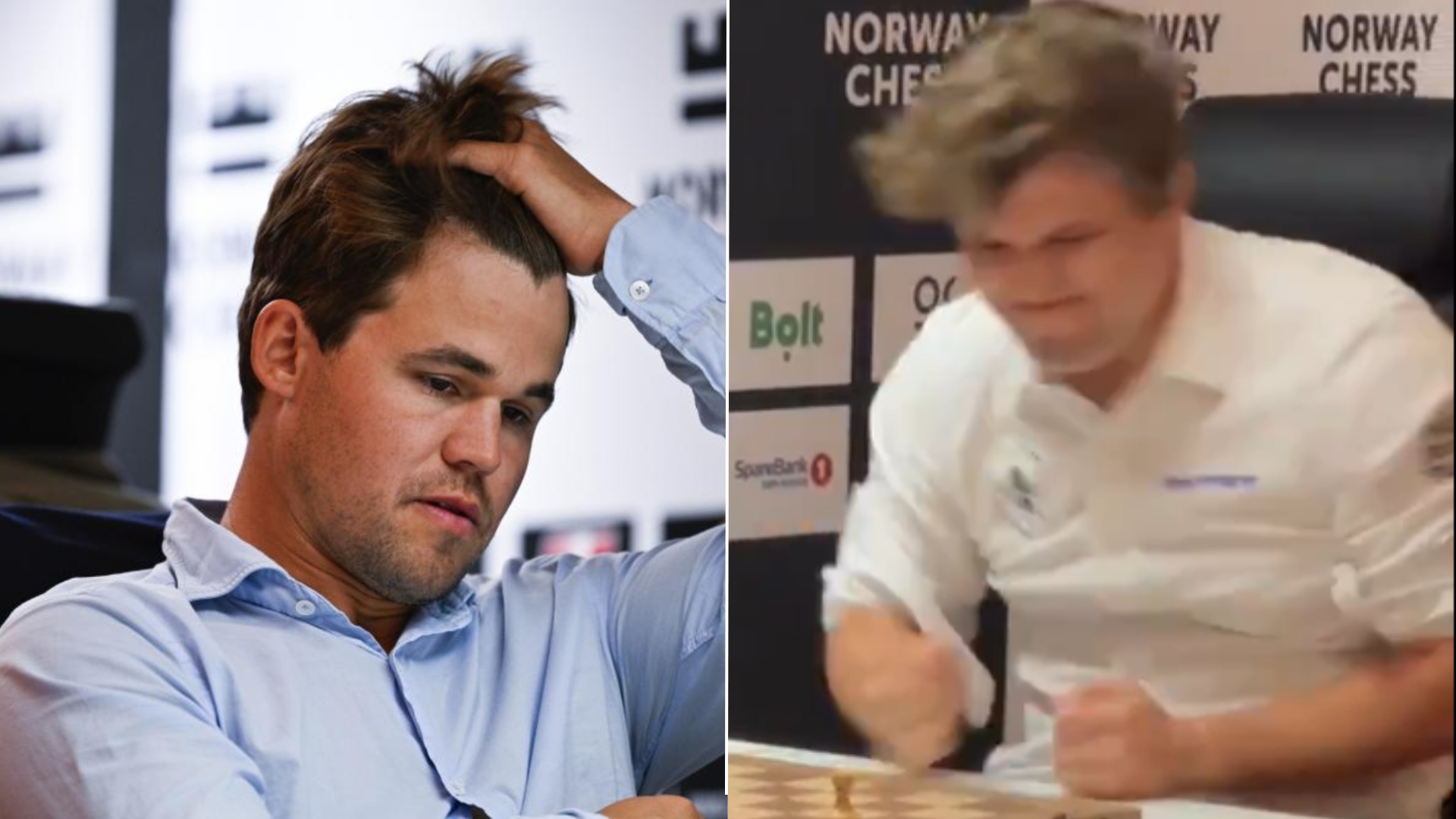 El tremendo enfado de Magnus Carlsen: pega un puñetazo a la mesa tras perder contra el campeón ...